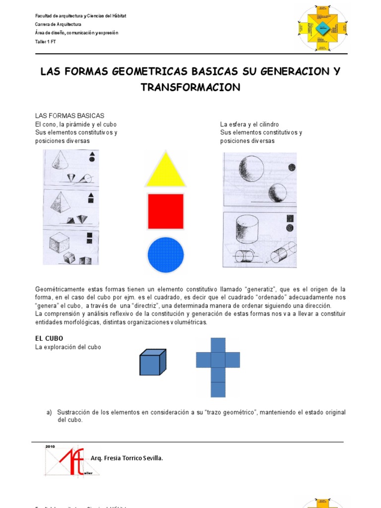 Las Formas Geometricas Basicas Su Generacion y Transformacion | PDF | Geometría | Espacio