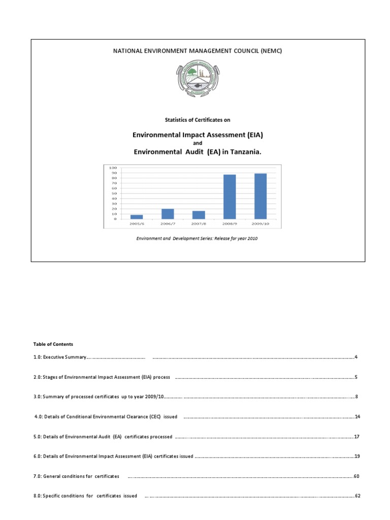 Eia Certificates | Environmental Impact Assessment | Audit