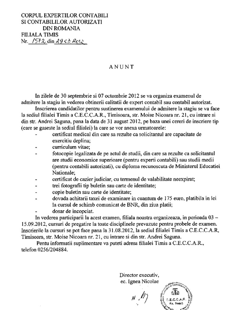 Ceccar Admitere | PDF