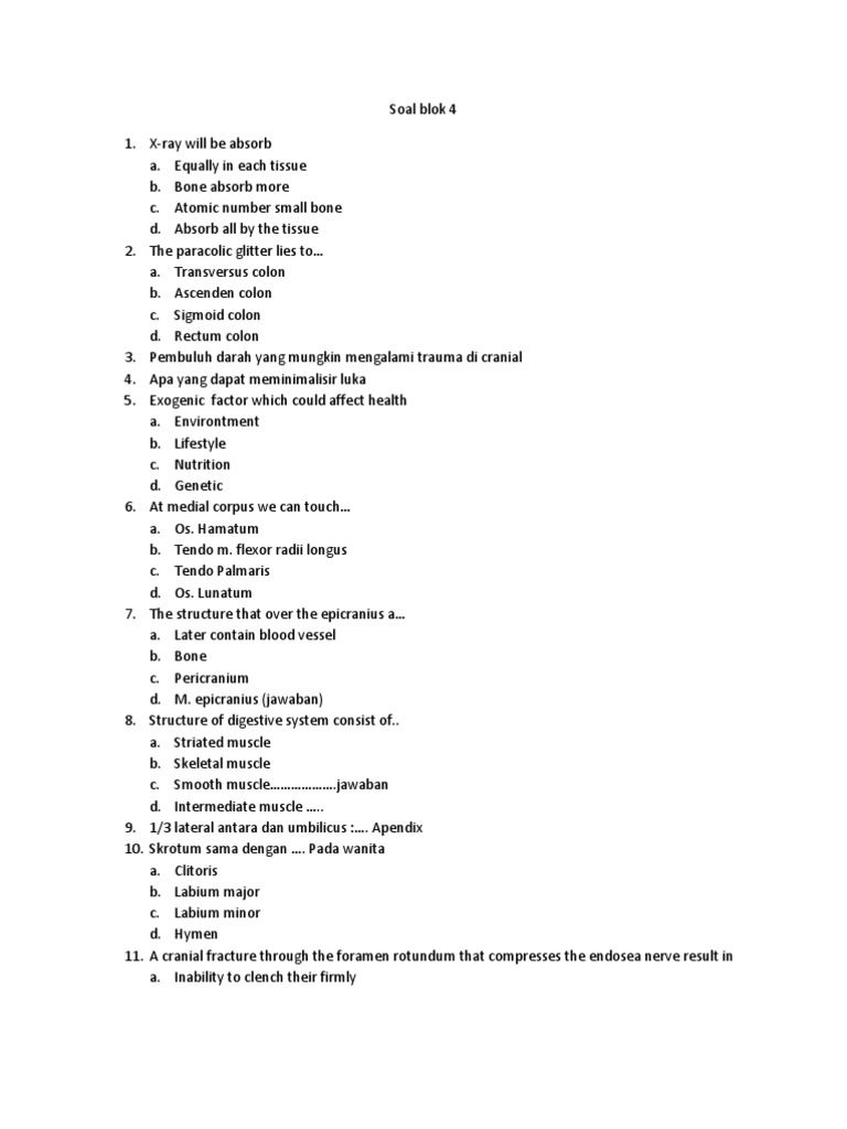 Soal Blok 4 | PDF