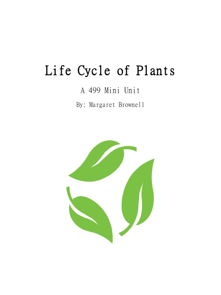 Plant Life Cycle Mini Unit Guide | PDF | Learning Styles | Reading ...