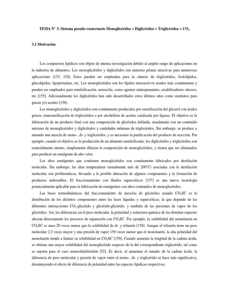 Sistema Pseudo-Cuaternario Monoglicéridos + Diglicéridos ...