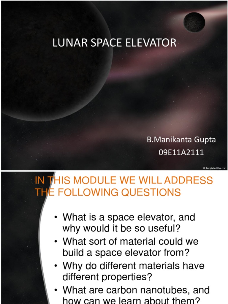 Lunar Space Elevator Overview and Benefits | PDF | Spaceflight ...