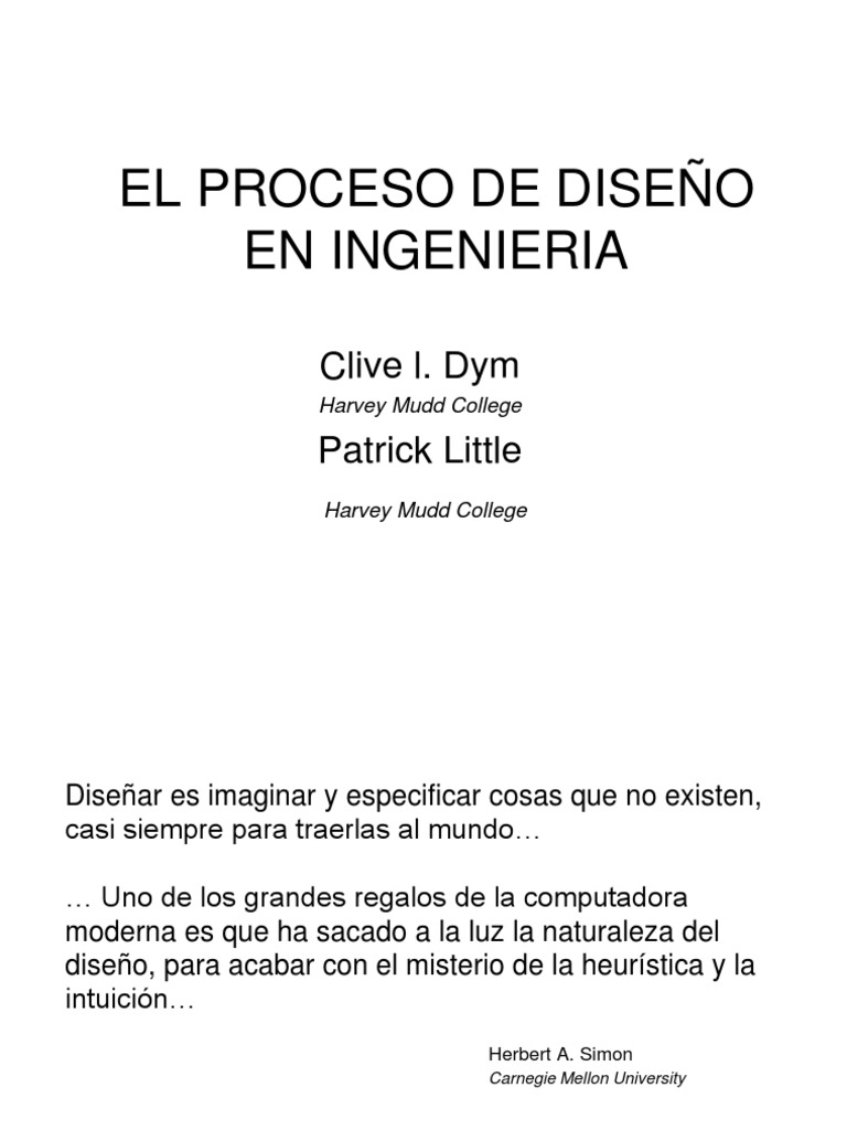 El Proceso de Diseño en Ingenieria 42556 | PDF | Engranaje | Diseño