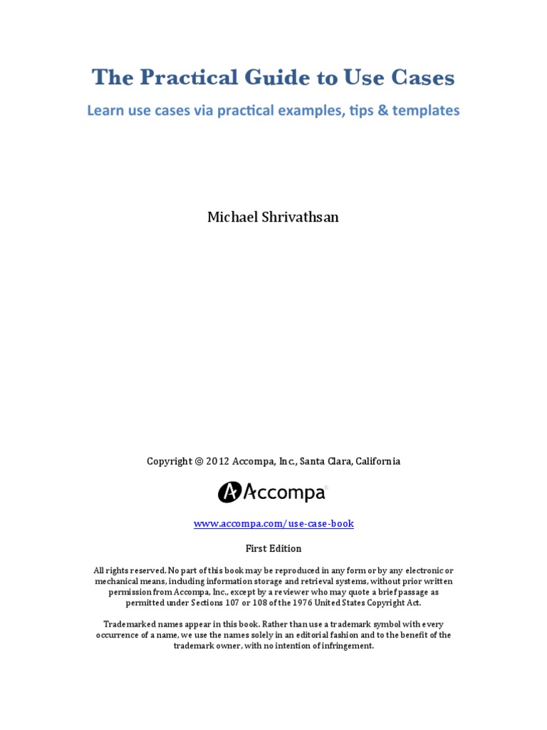 Ebook - The Practical Guide To Use Cases PDF | PDF | Use Case | Agile ...
