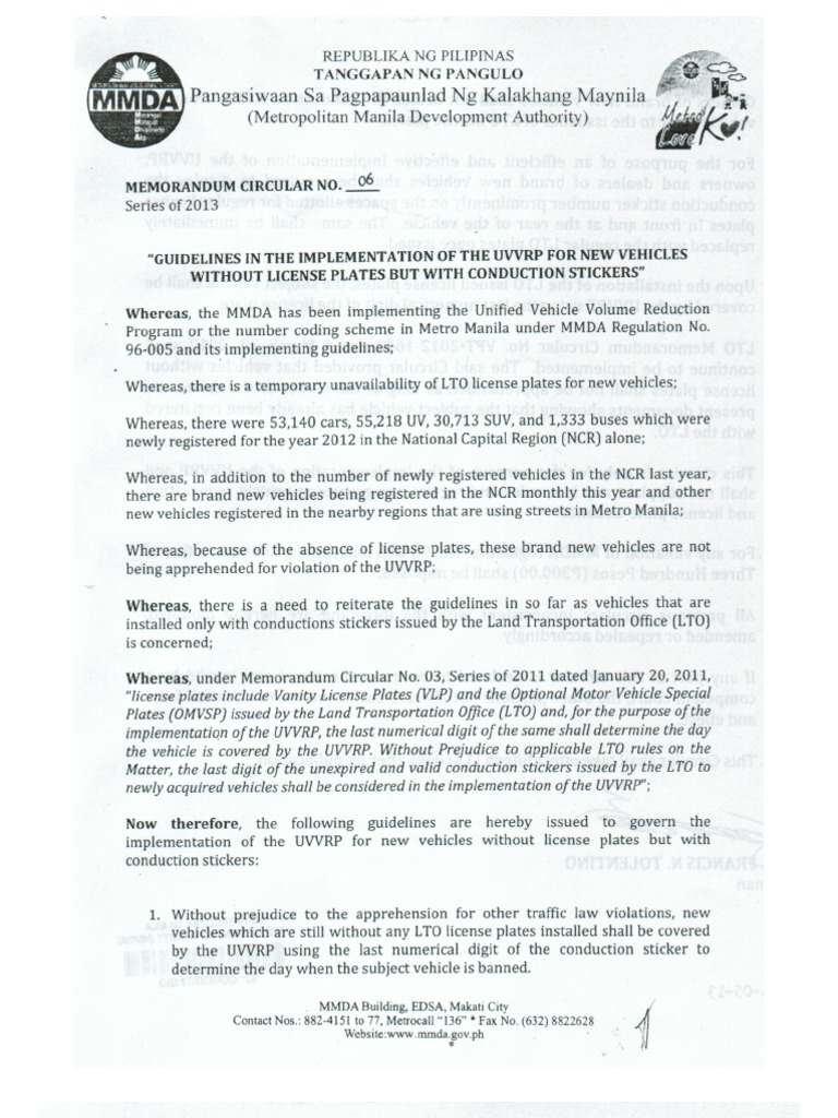 MC 6 Conduction Sticker Coding | PDF | Vehicles | Private Transport