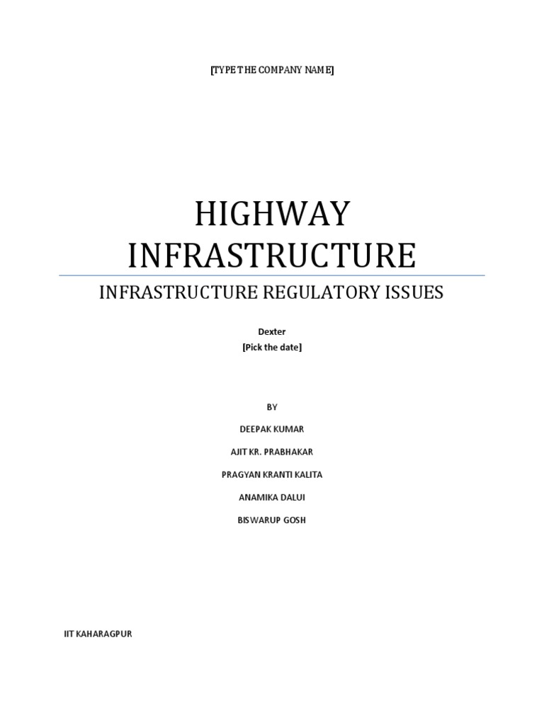 Highway Infrastructure | PDF | Indemnity | Feasibility Study