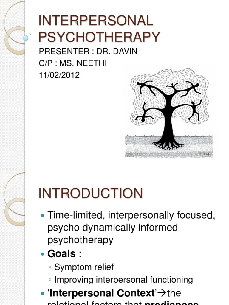 Interpersonal Psychotherapy New | PDF | Psychotherapy | Attachment Theory