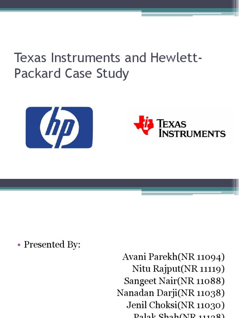 Texas Instruments and Hewlett-Packard | PDF | Hewlett Packard ...