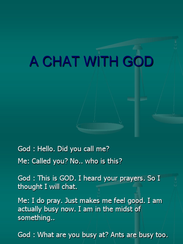 A Chat With GOD | PDF | Prayer | Religion And Belief