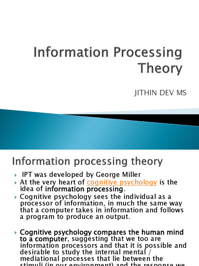 Information Processing Theory | PDF