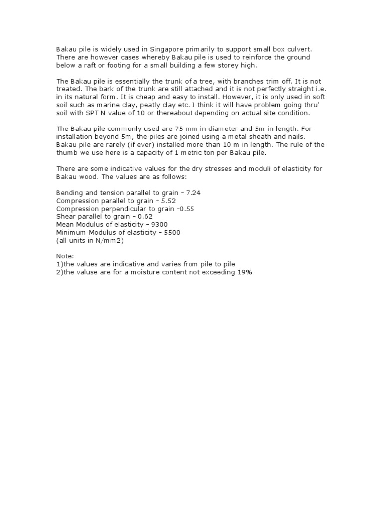 Guidelines For Replacement of Bakau Piles For Common Did Structures ...