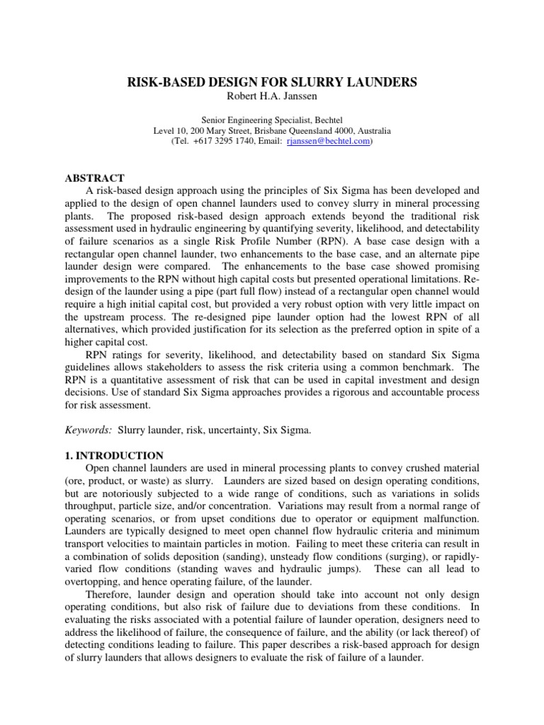 Risk Based Design PDF | PDF | Sensitivity Analysis | Risk