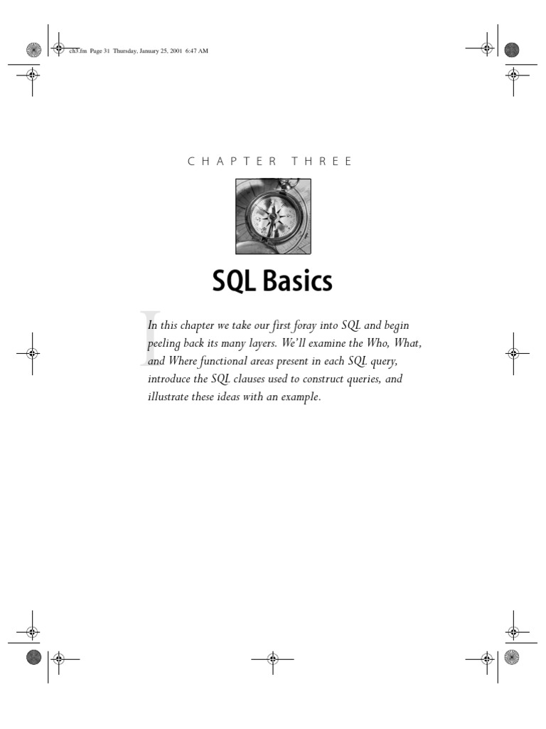 SQL Basics: Chapter Three | PDF | Sql | Table (Database)