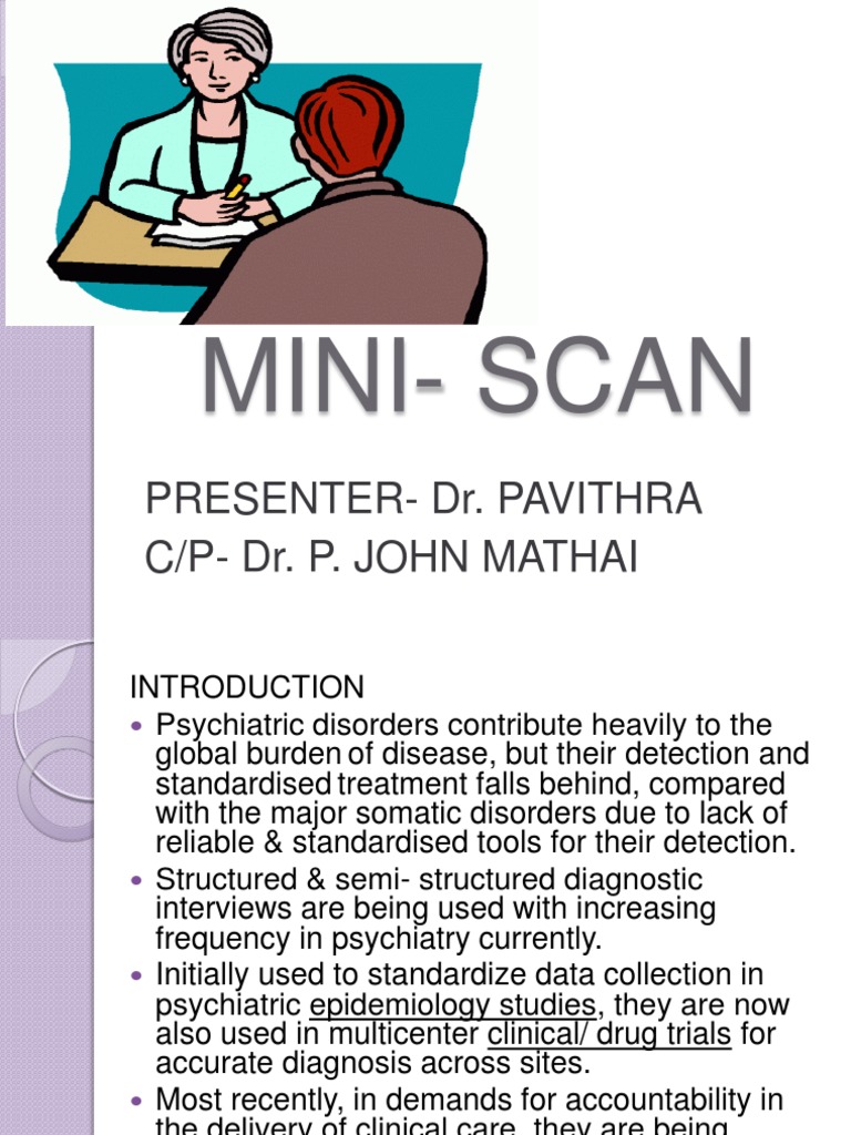 Mini - Scan | PDF | Medical Diagnosis | Diagnostic And Statistical ...