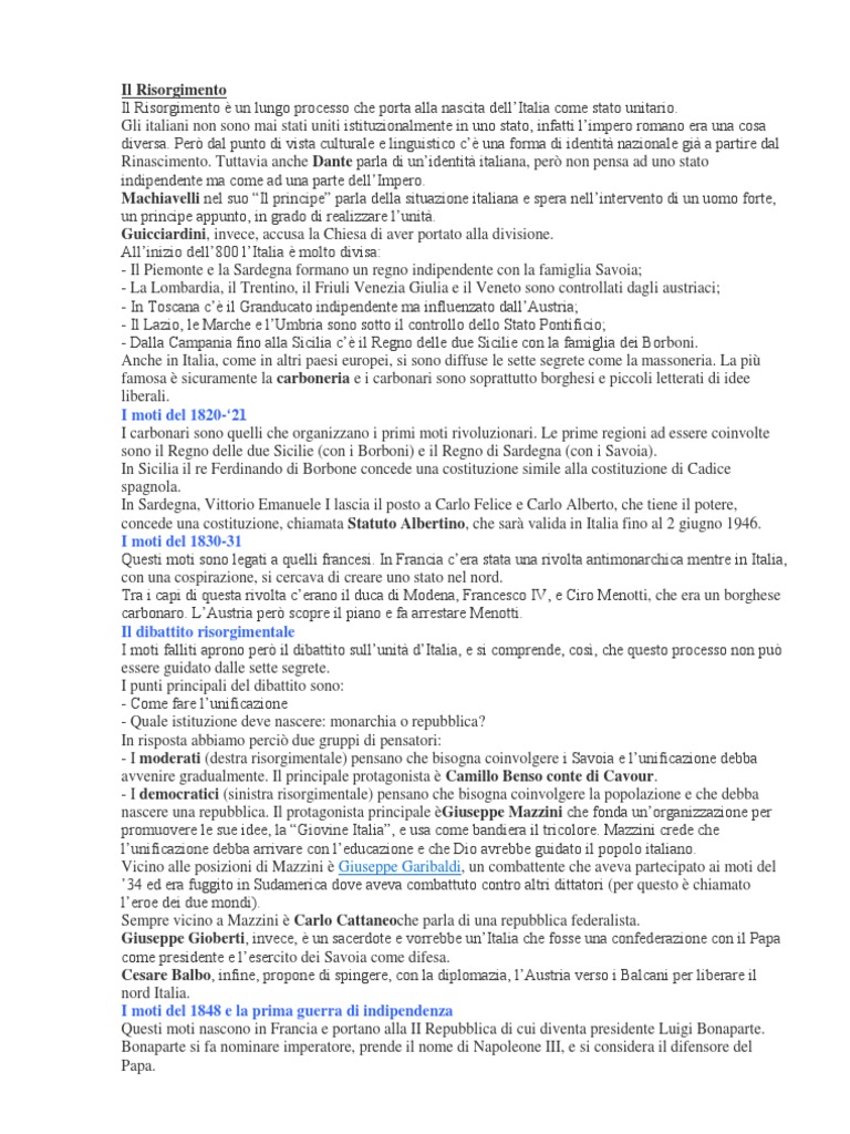 Il Risorgimento | PDF