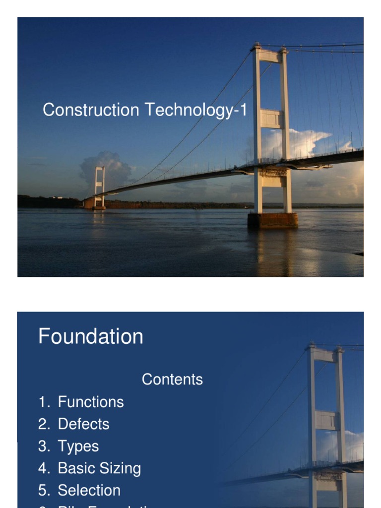 Construction Technology | PDF | Deep Foundation | Foundation (Engineering)
