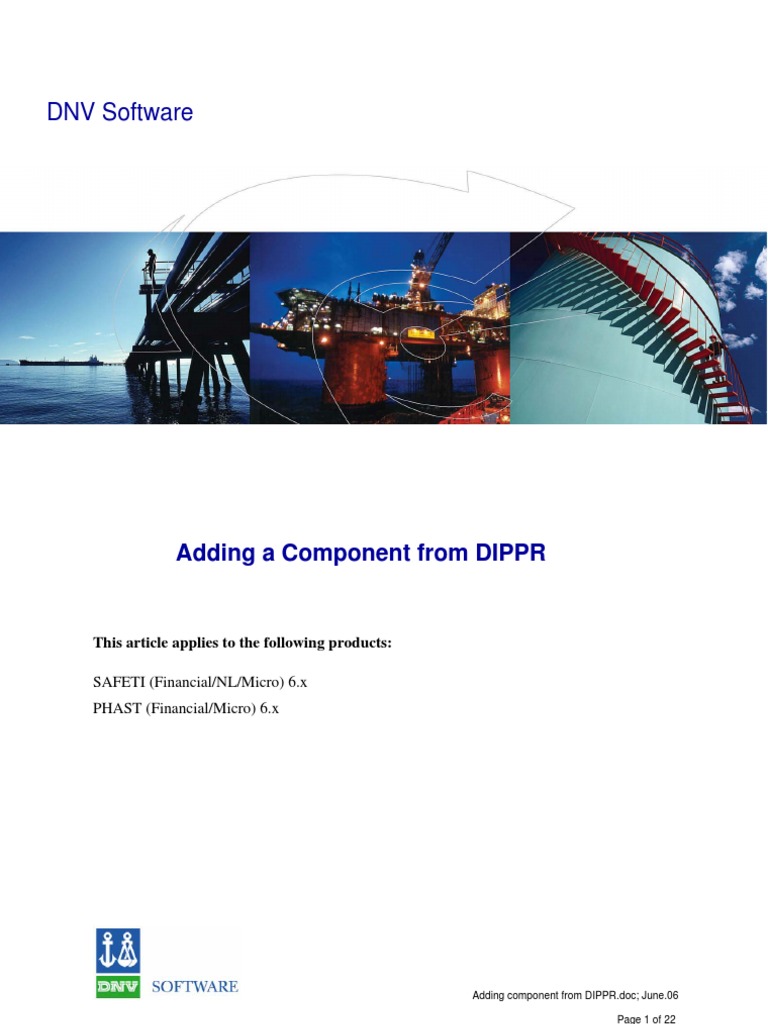 Phast - Adding A Component From DIPPR PDF | PDF | Combustion | Tab (Gui)
