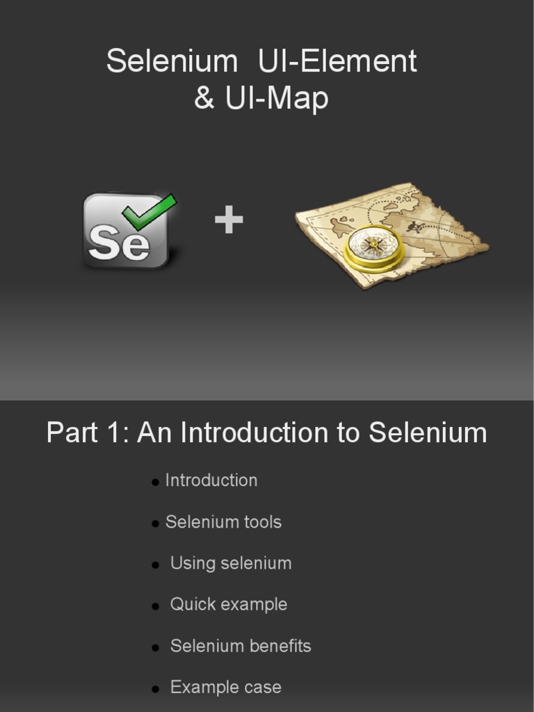 Selenium UI Map | PDF | Selenium (Software) | Document Object Model