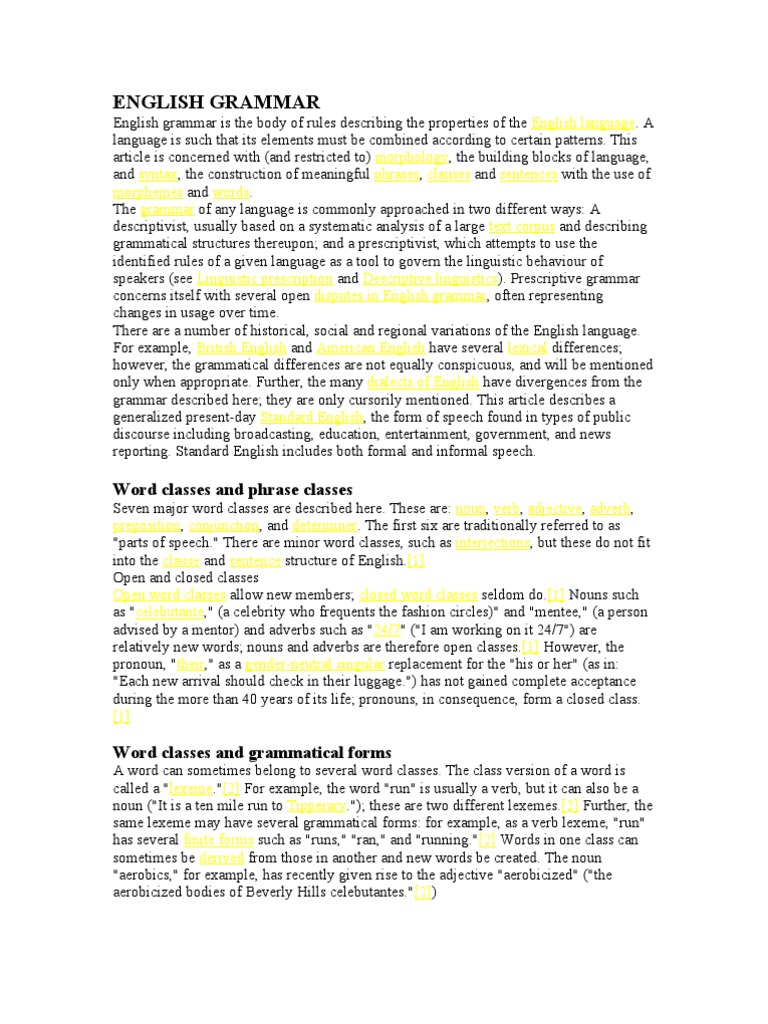 English Grammar | PDF | English Grammar | Part Of Speech