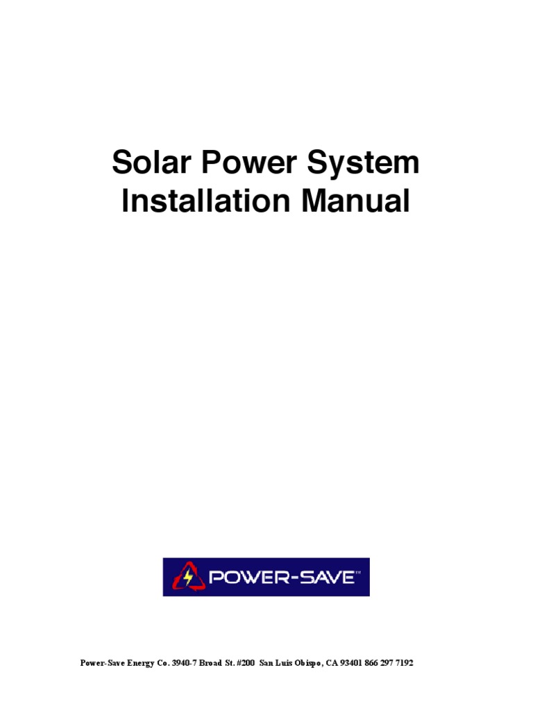 Solar Install Instructions 2 | PDF
