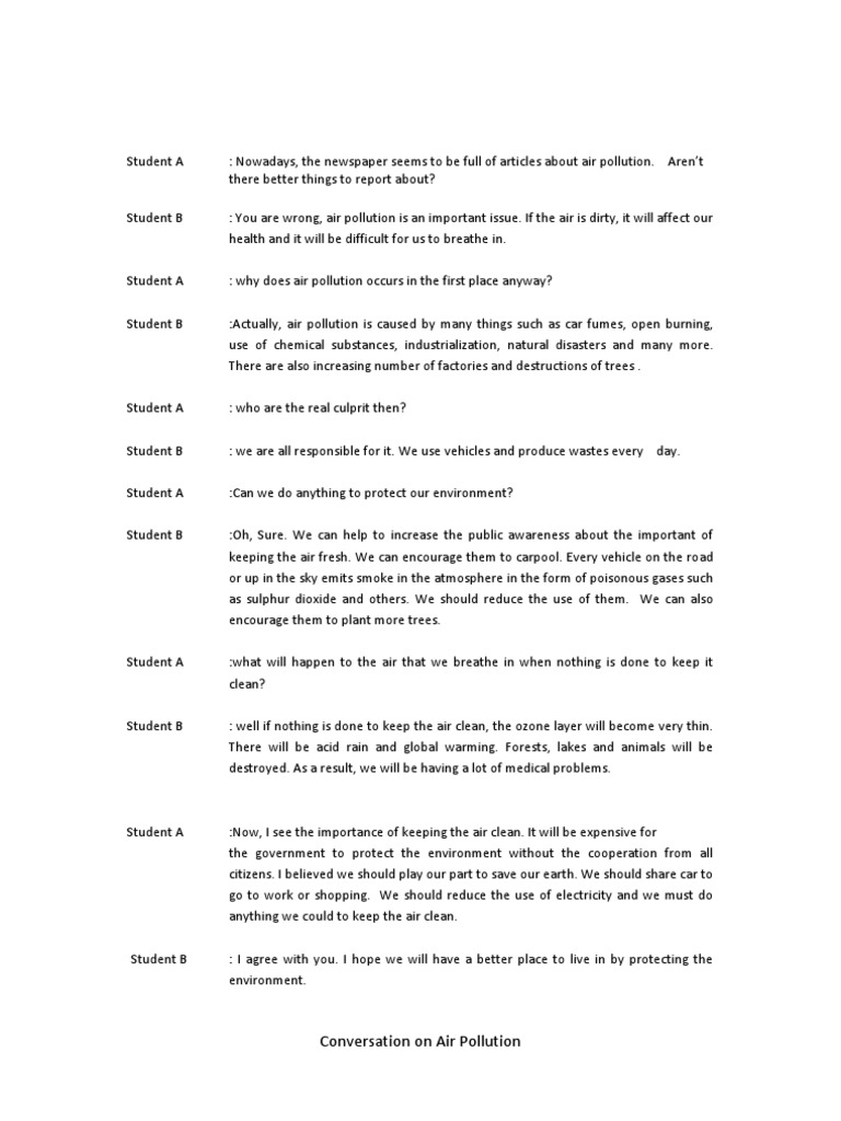 Air Pollution Dialogue | PDF | Atmosphere Of Earth | Air Pollution