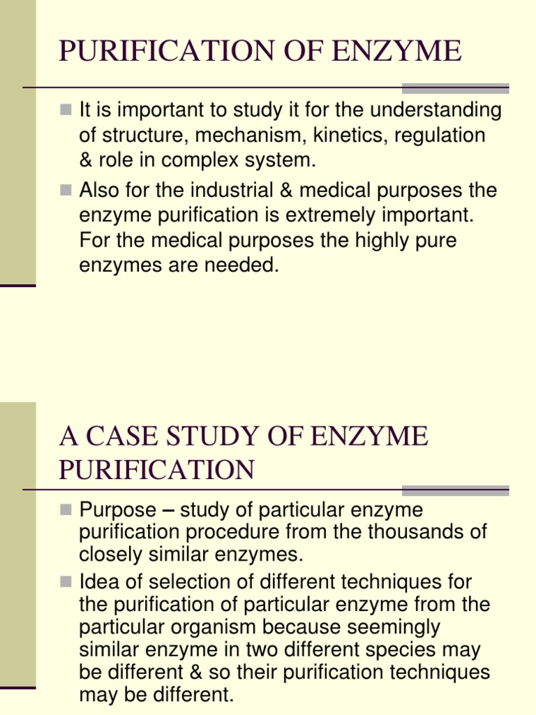 Purification Of Enzyme Pdf Chromatography Rna