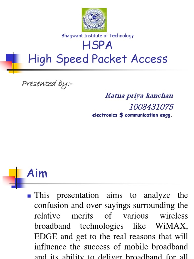 HSPA High Speed Packet Access | PDF | High Speed Packet Access ...