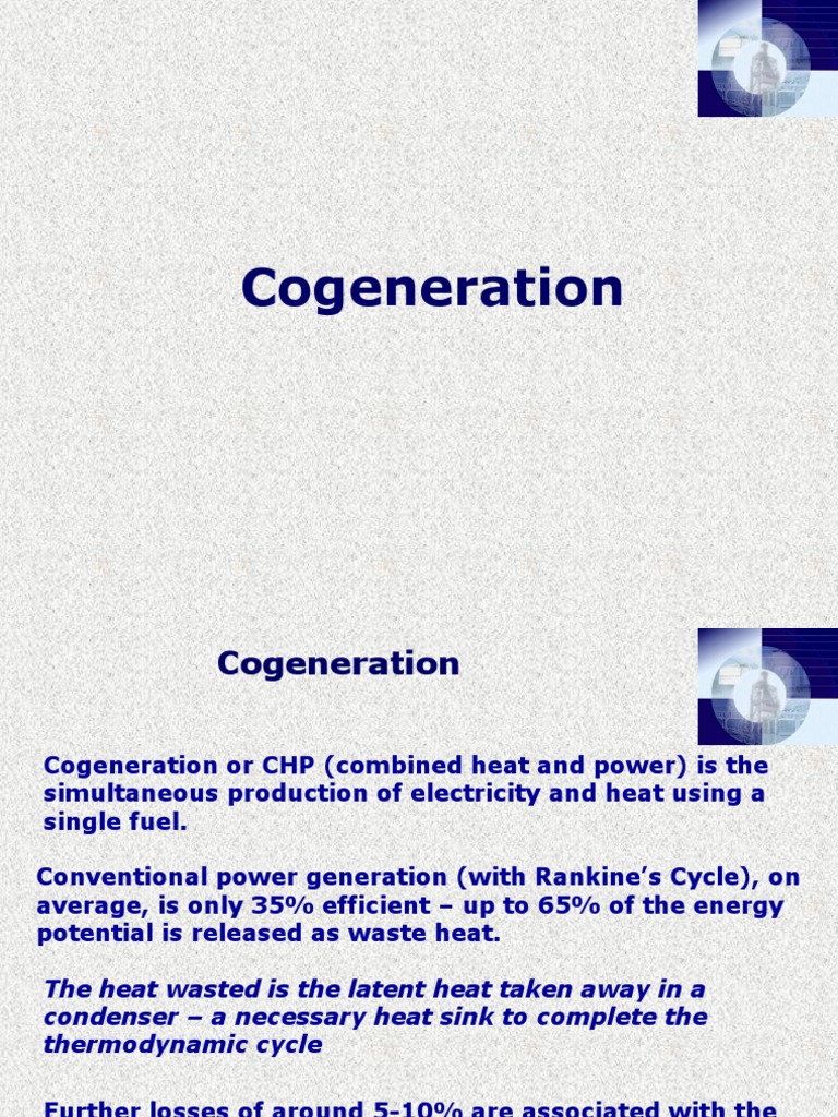 Co Generation | PDF | Cogeneration | Gas Turbine