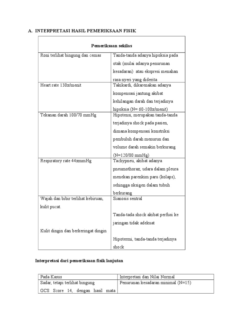 Interpretasi Fisik Exam | PDF