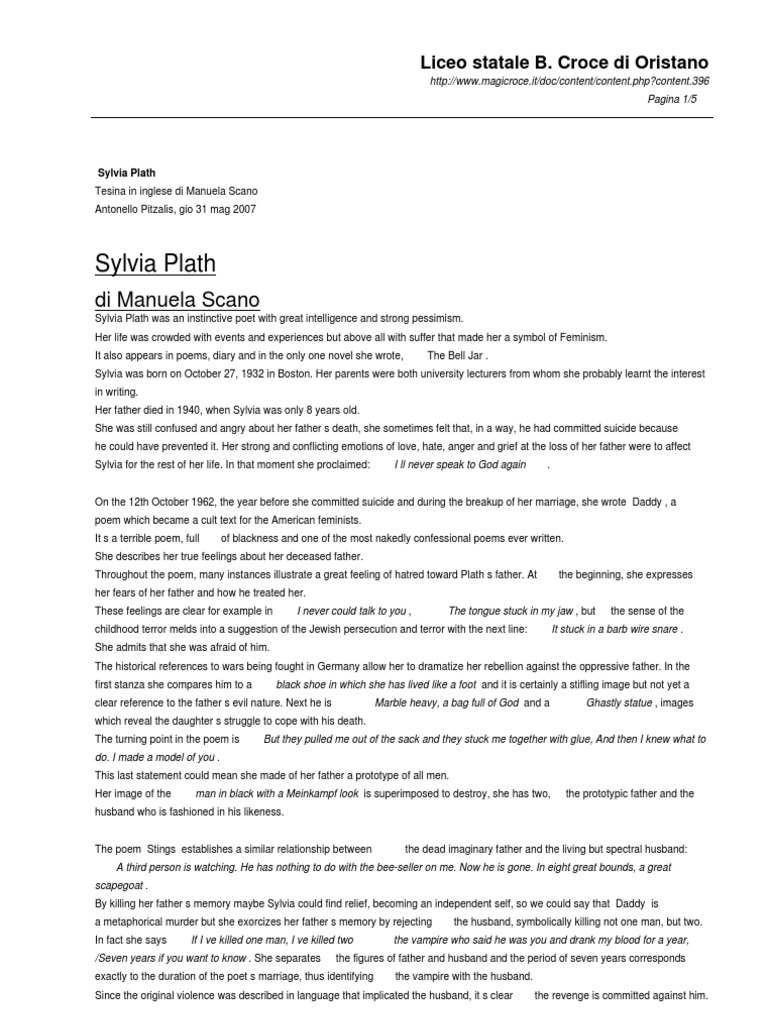 Sylvia Plath | PDF