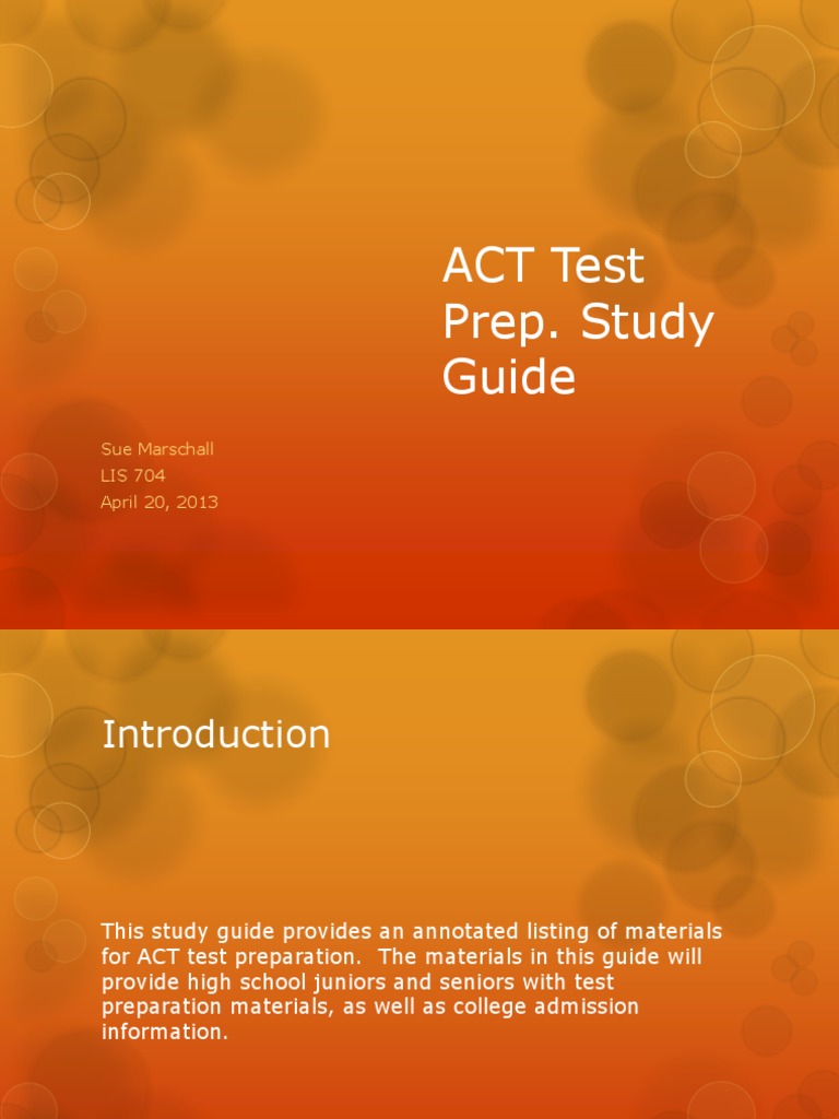 ACT Test Prep | PDF | Act (Test) | Secondary School