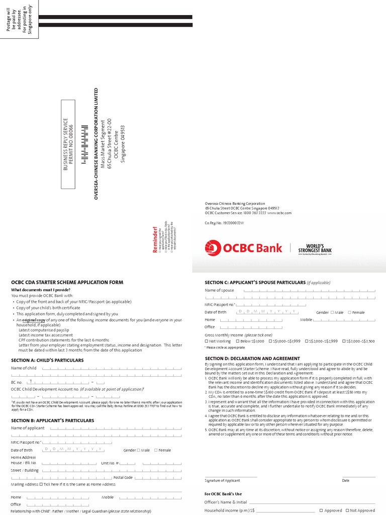 OCBC Child Account Application | PDF | Justice | Crime & Violence