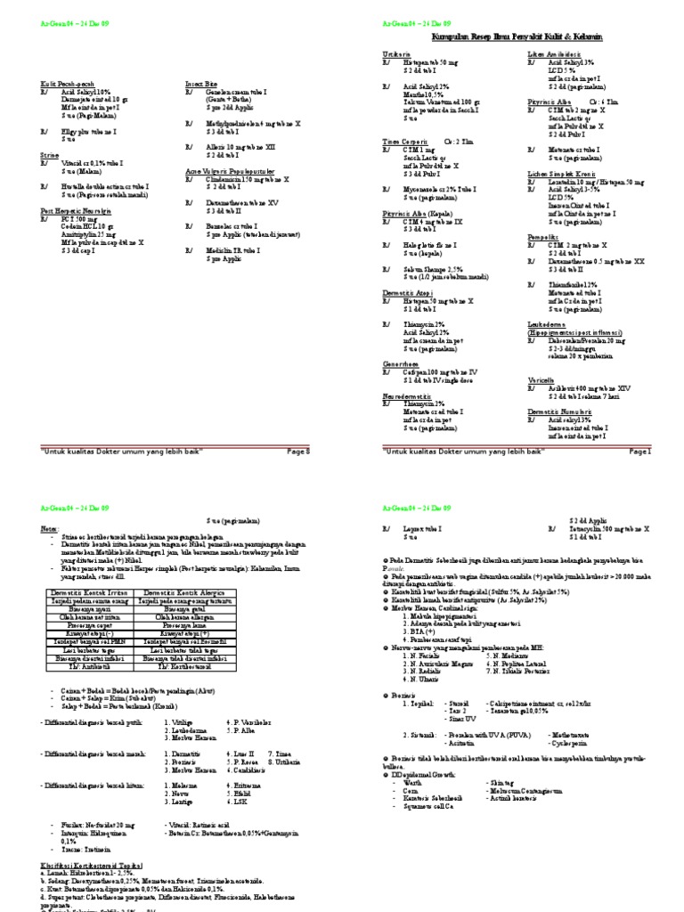Resep Kulit | PDF | Sains & Matematika