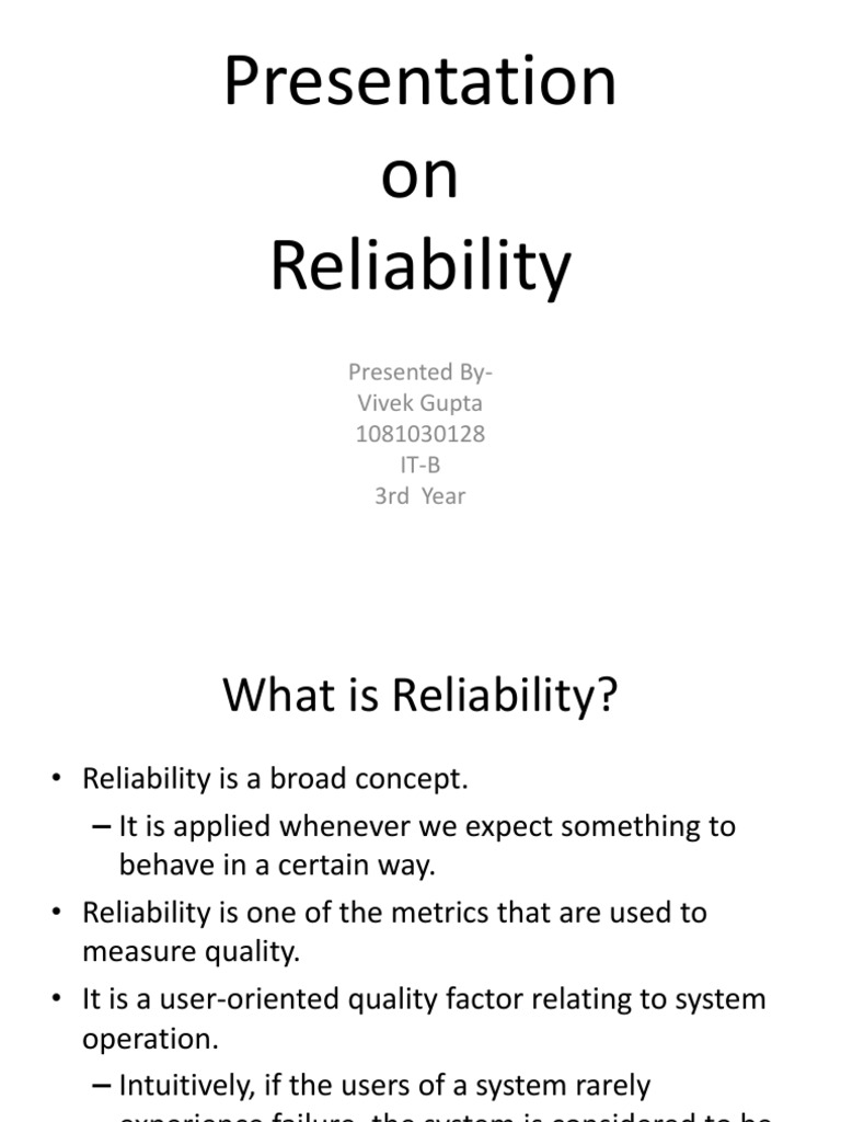Software Reliability | PDF | Reliability Engineering | Software Quality