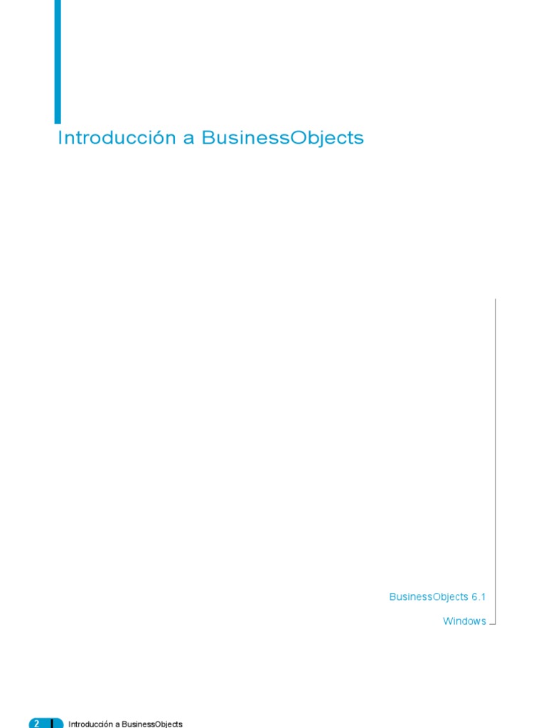 Introducción A Business Objects 6.1 PDF | PDF | Point and Click ...