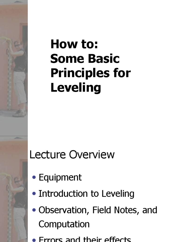 Levelling Introduction | PDF | Scientific Observation | Applied And ... Levelling Introduction | PDF | Scientific Observation | Applied And ...