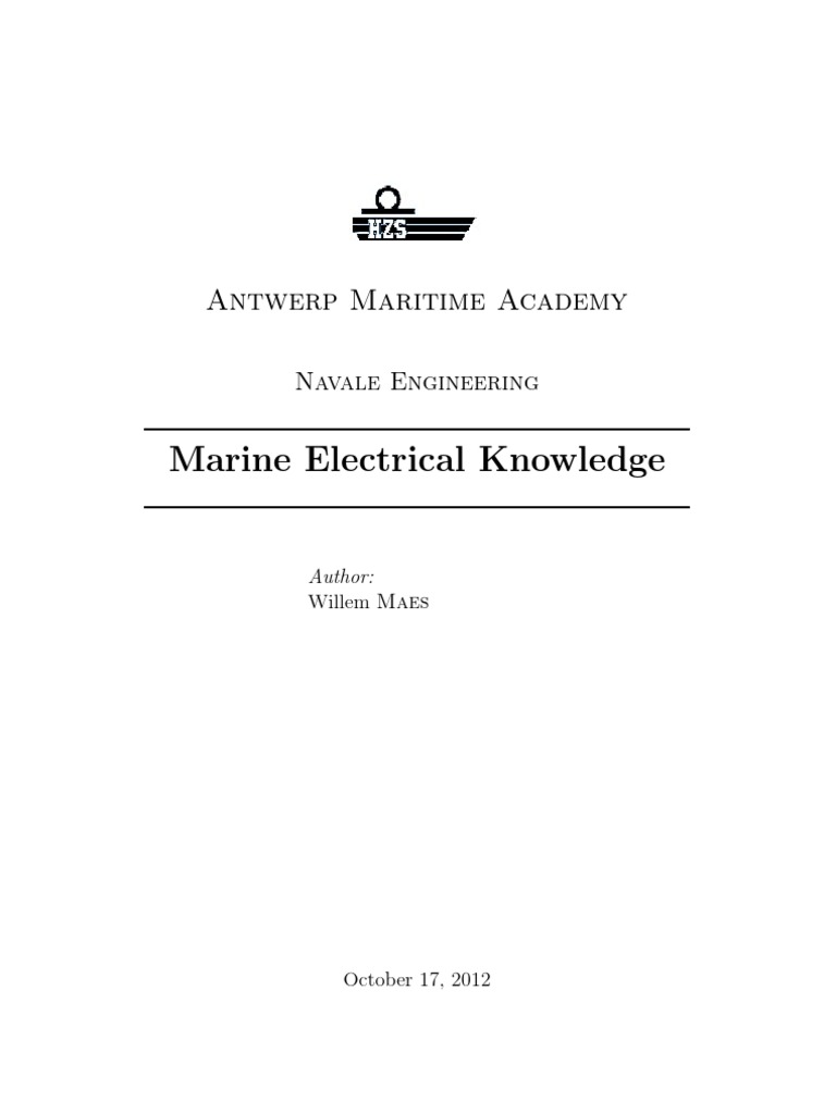 Marine Electrical Knowledge | PDF | Fluorescent Lamp | Vacuum Tube