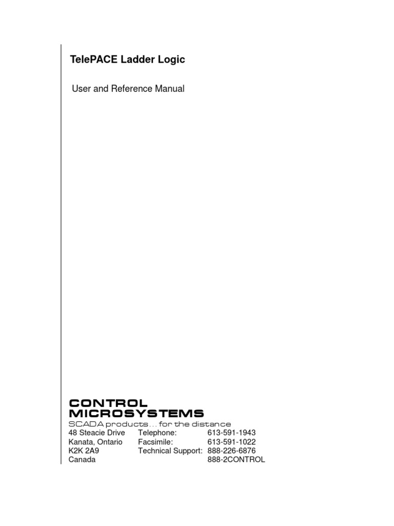 TelePACE Ladder Logic Reference | PDF | Input/Output | Port (Computer ...