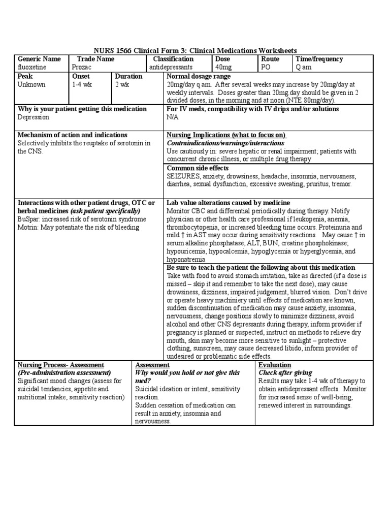 Prozac (Fluoxetine) 40mg | Download Free PDF | Clinical Medicine | Drugs