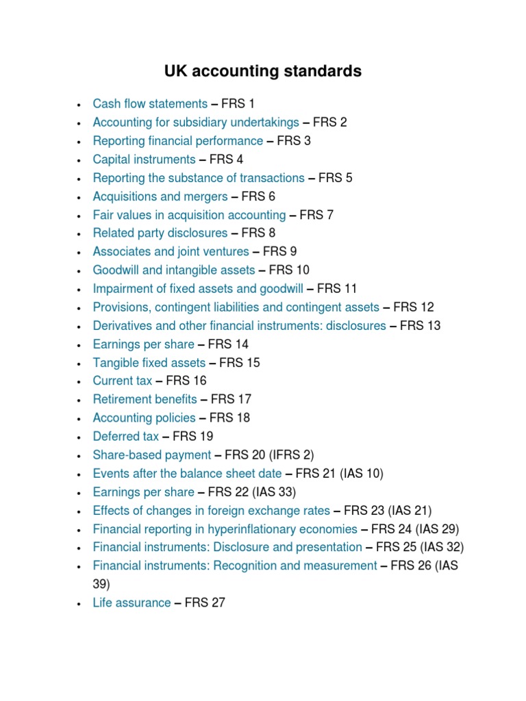 UK Accounting Standards | PDF | Value Added Tax | Consumer Price Index