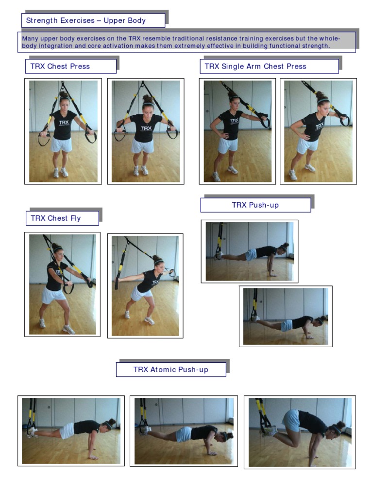 TRX Upper Body Strength Exercises Guide | PDF | Career & Growth | Wellness