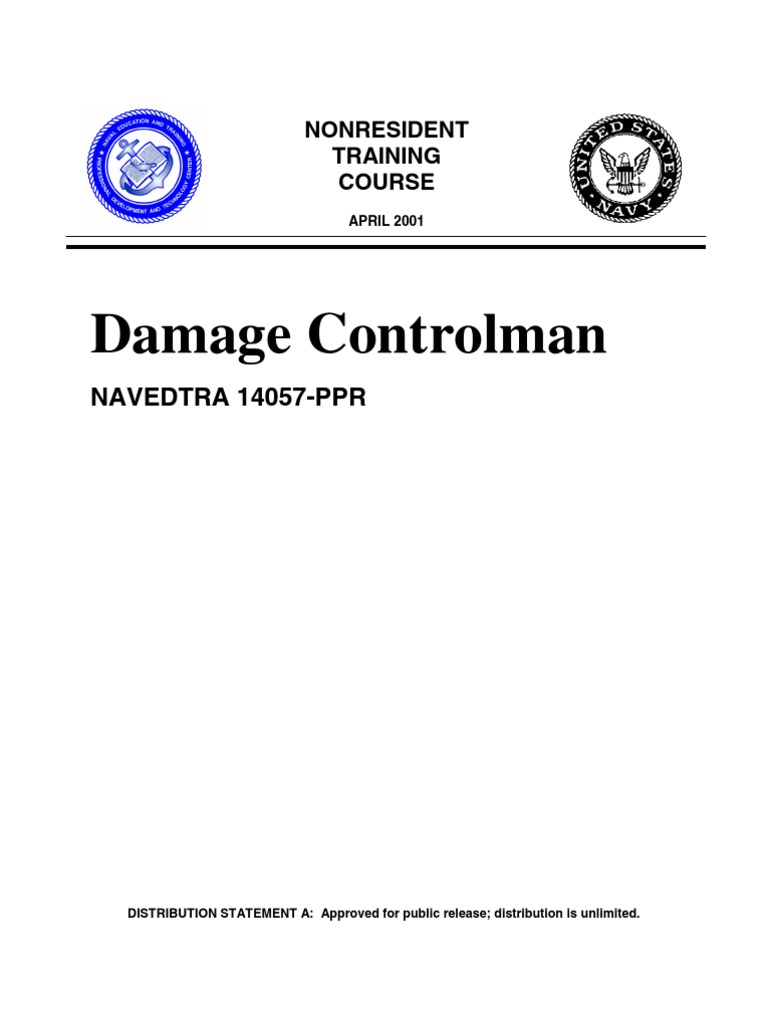 NAVEDTRA - 14057 - PPR - DAMAGE CONTROLMAN | PDF | Chemical Warfare | Ships