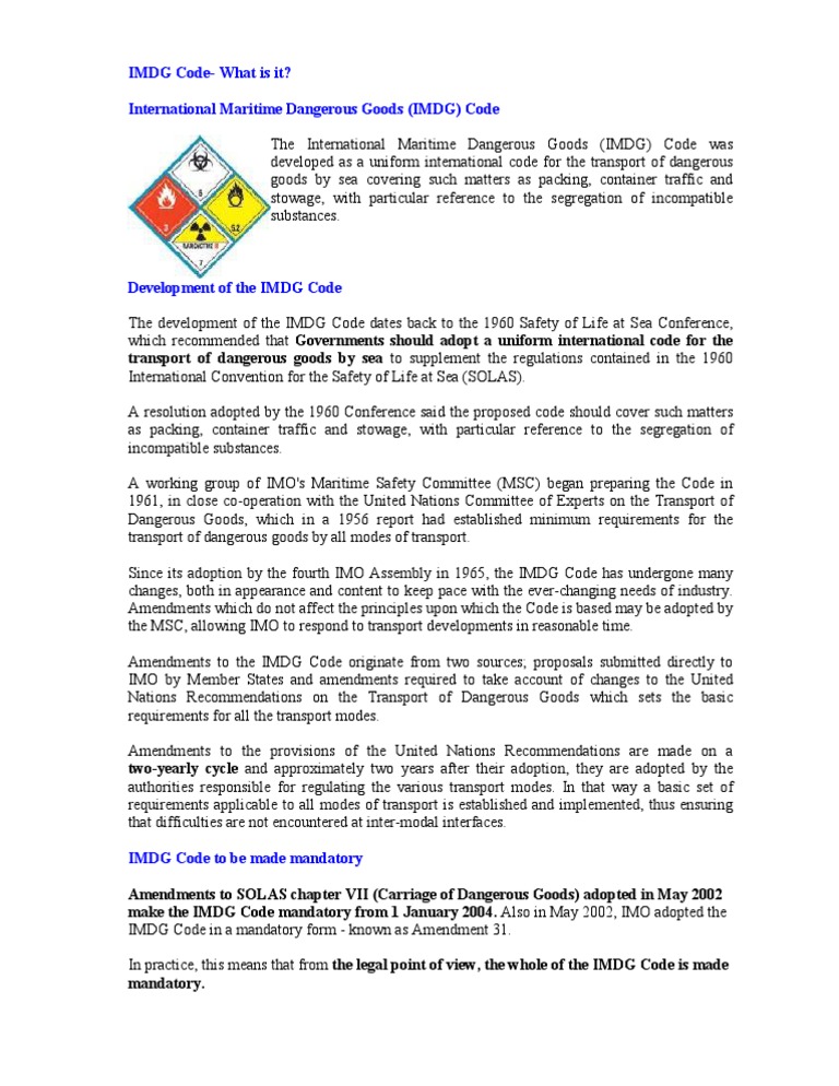 Awareness To I MDG Code | PDF | Dangerous Goods | Virtue