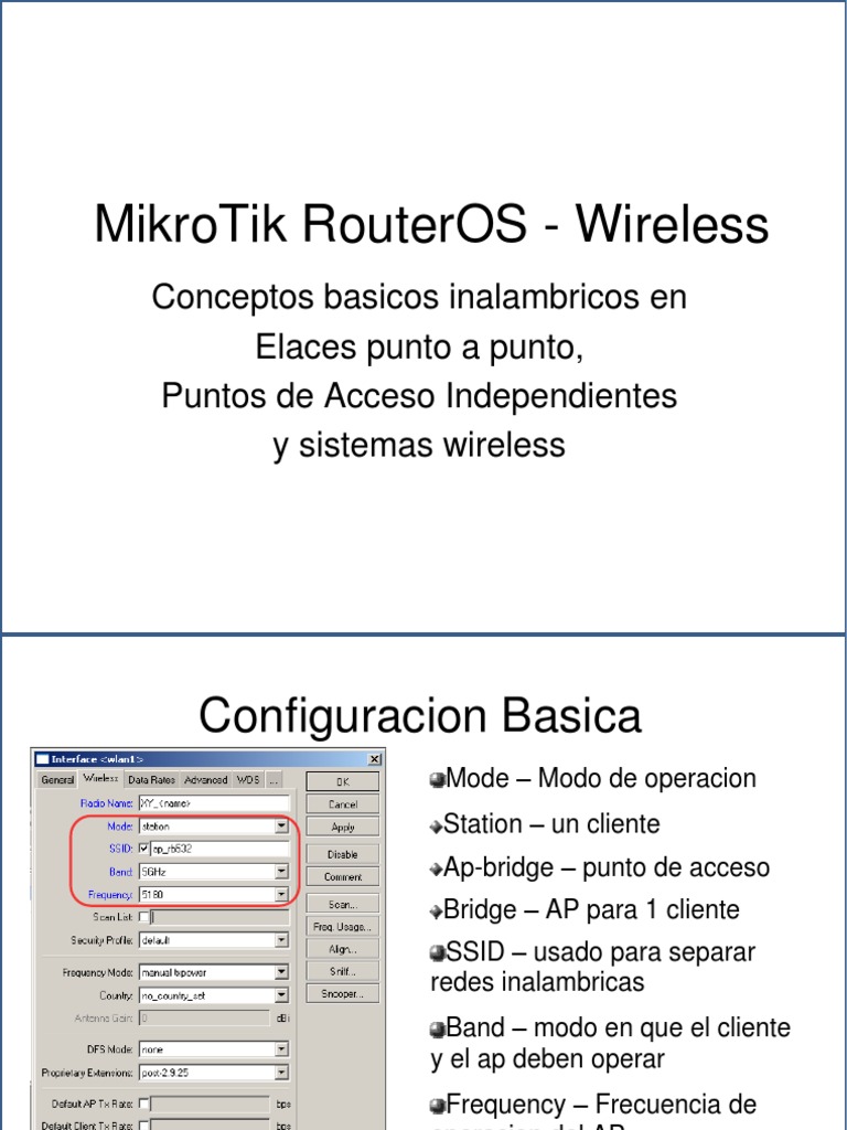 Mikrotik Wireless | PDF | Ieee 802.11 | Enrutador (Computación)
