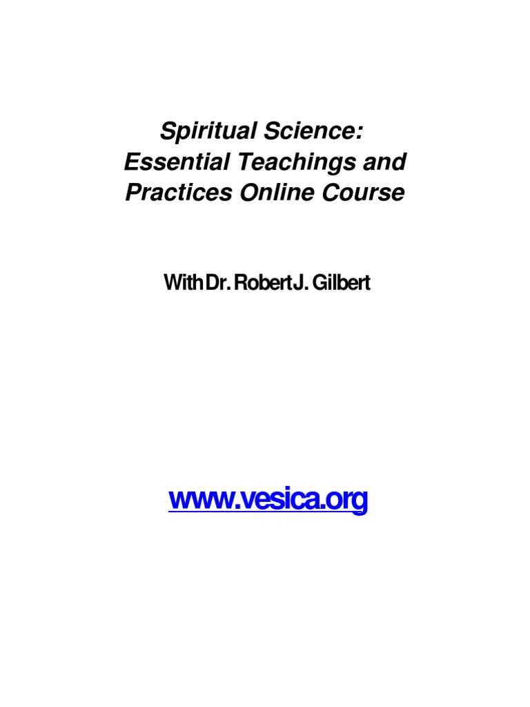 Spiritual Science, Essential Teachings and Practices Online Course ...