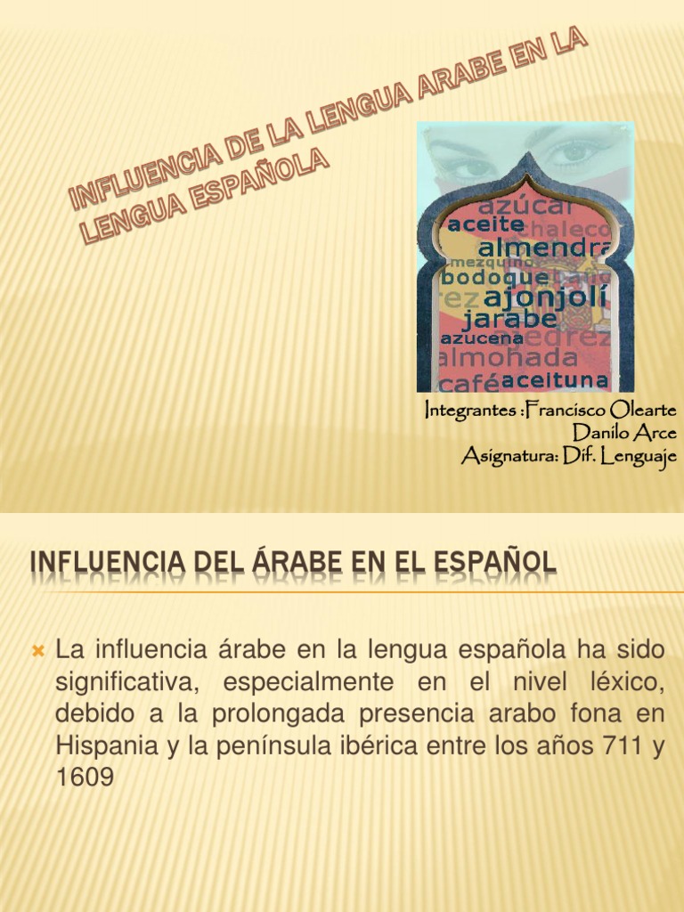 Influencia de La Lengua Arabe en La Lengua Española | PDF ...