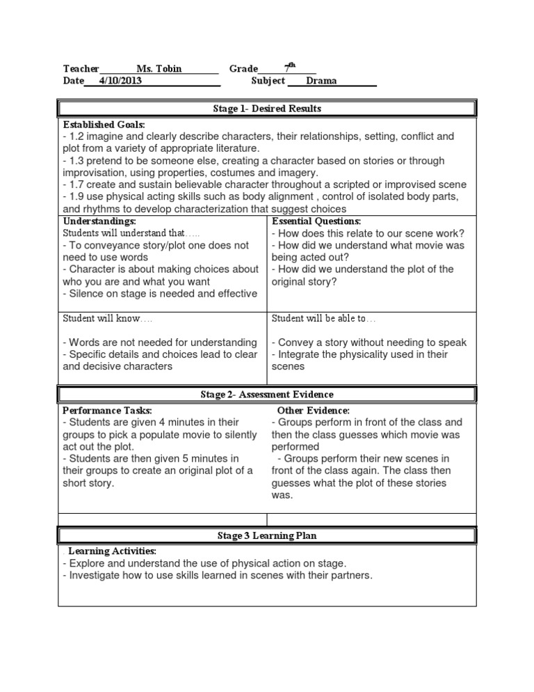 Ubd - Silent Stories | PDF | Language Arts & Discipline | Science ...