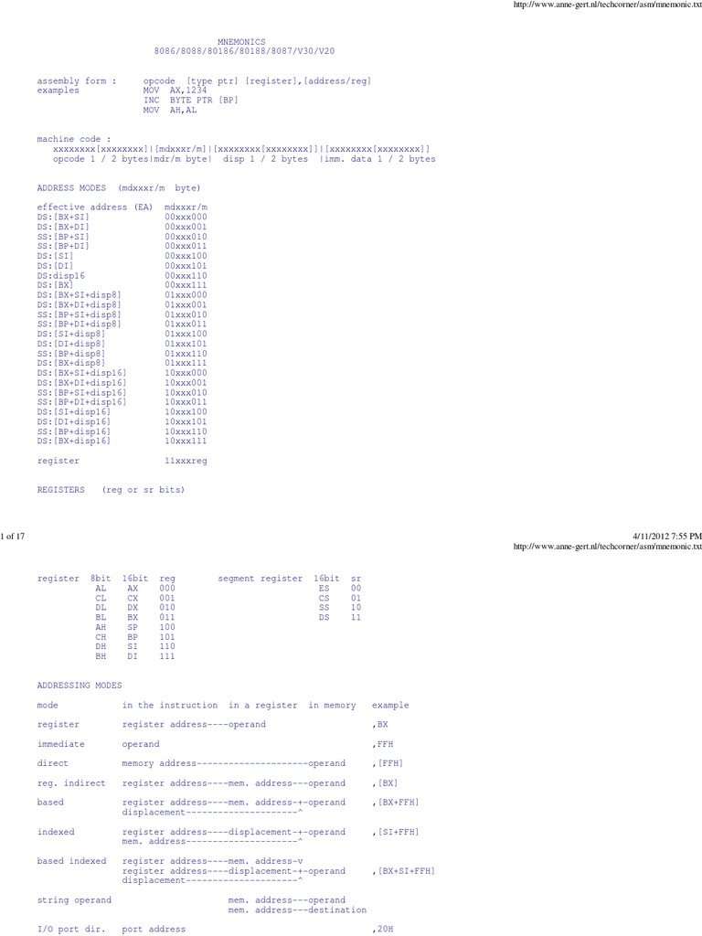 Mnemonic S Ries | PDF | Integer (Computer Science) | Pointer (Computer Programming)