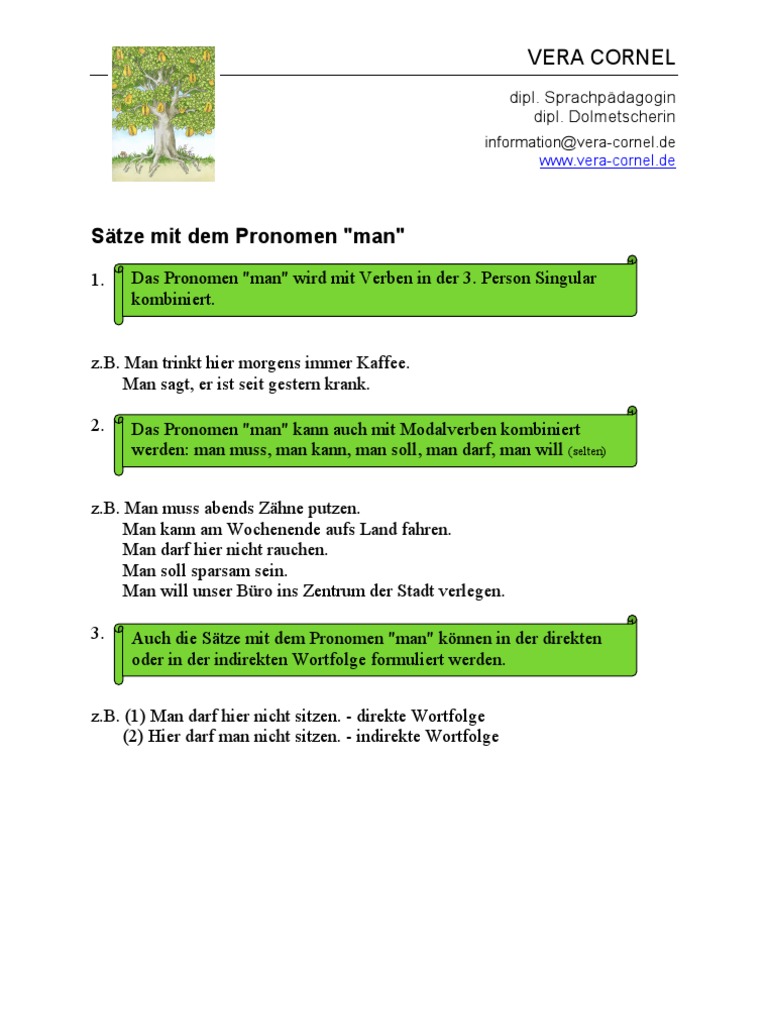 Pronomen Man | PDF